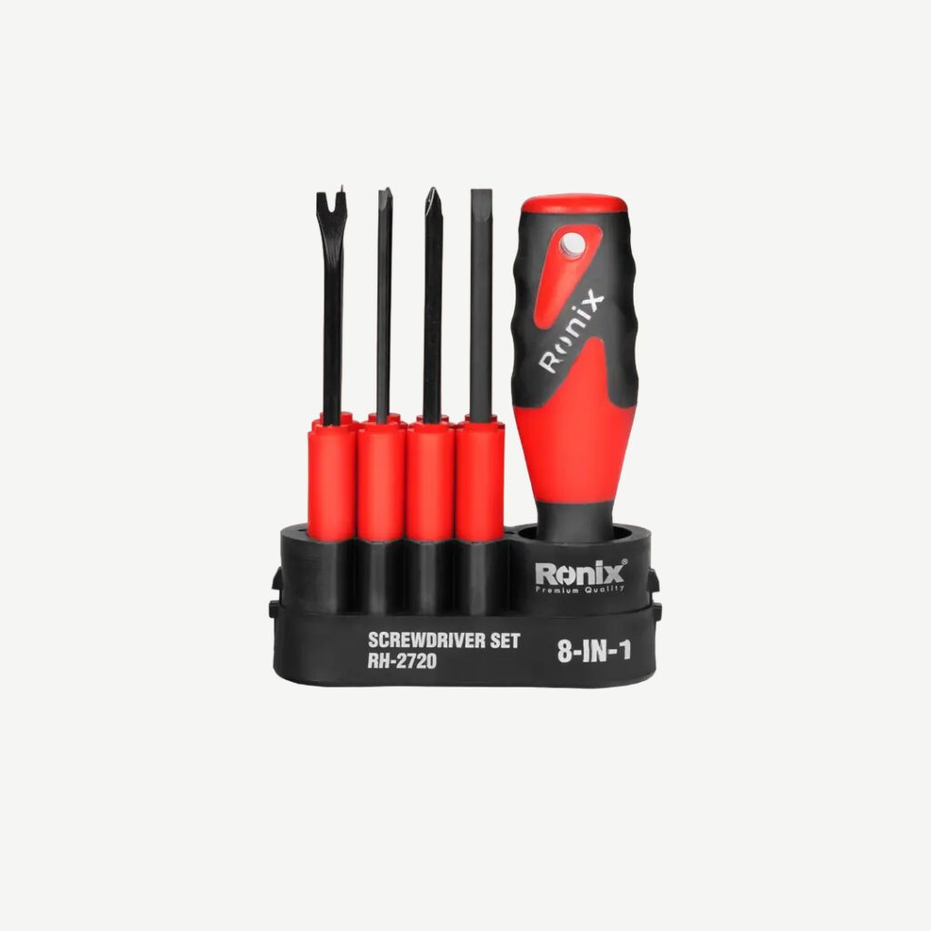 RONIX – 8-IN 1 SCREW DRIVER SET CR-V [RH2720] – Ajax Spurway Fasteners